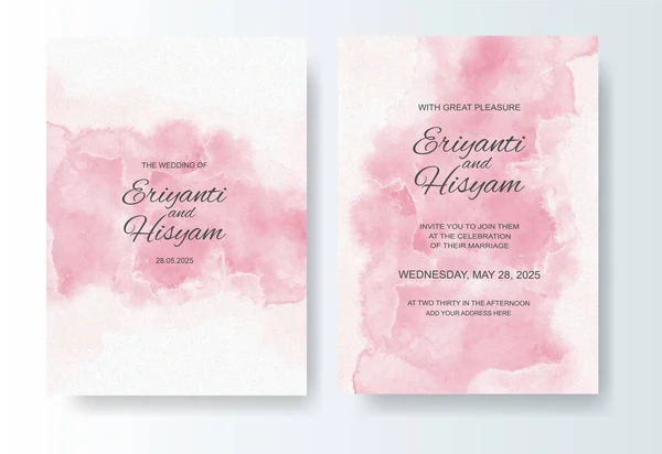 Watercolor Wedding Invitation Card Beautiful Wedding Card Watercolor ...
