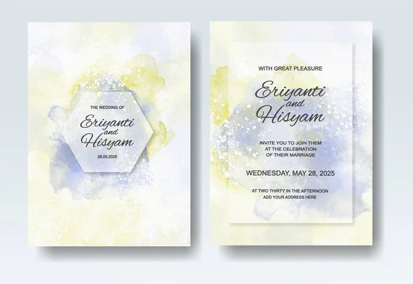 Watercolor Wedding Invitation Card Beautiful Wedding Card Watercolor ...