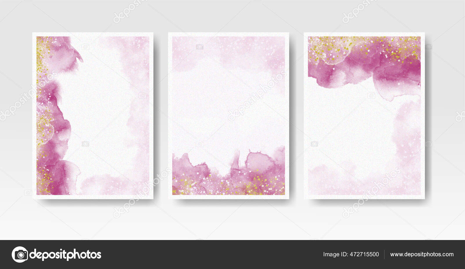 Splash Cat Air Untuk Koleksi Templat Kartu Undangan Vektor Stok oleh ...