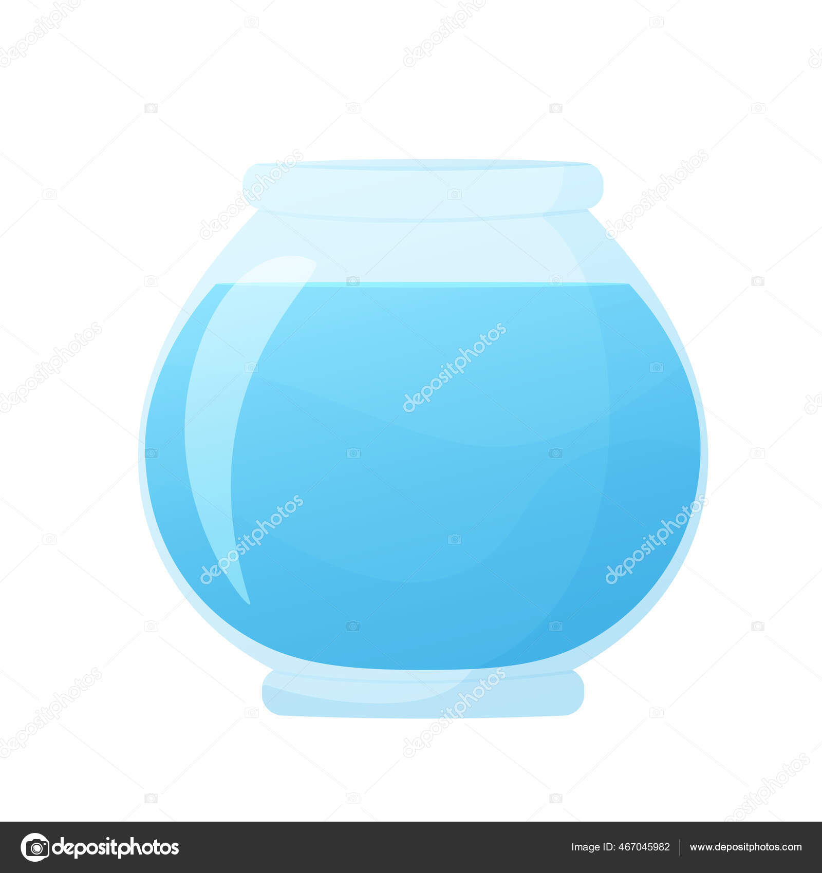 Cartoon Empty Fish Bowl