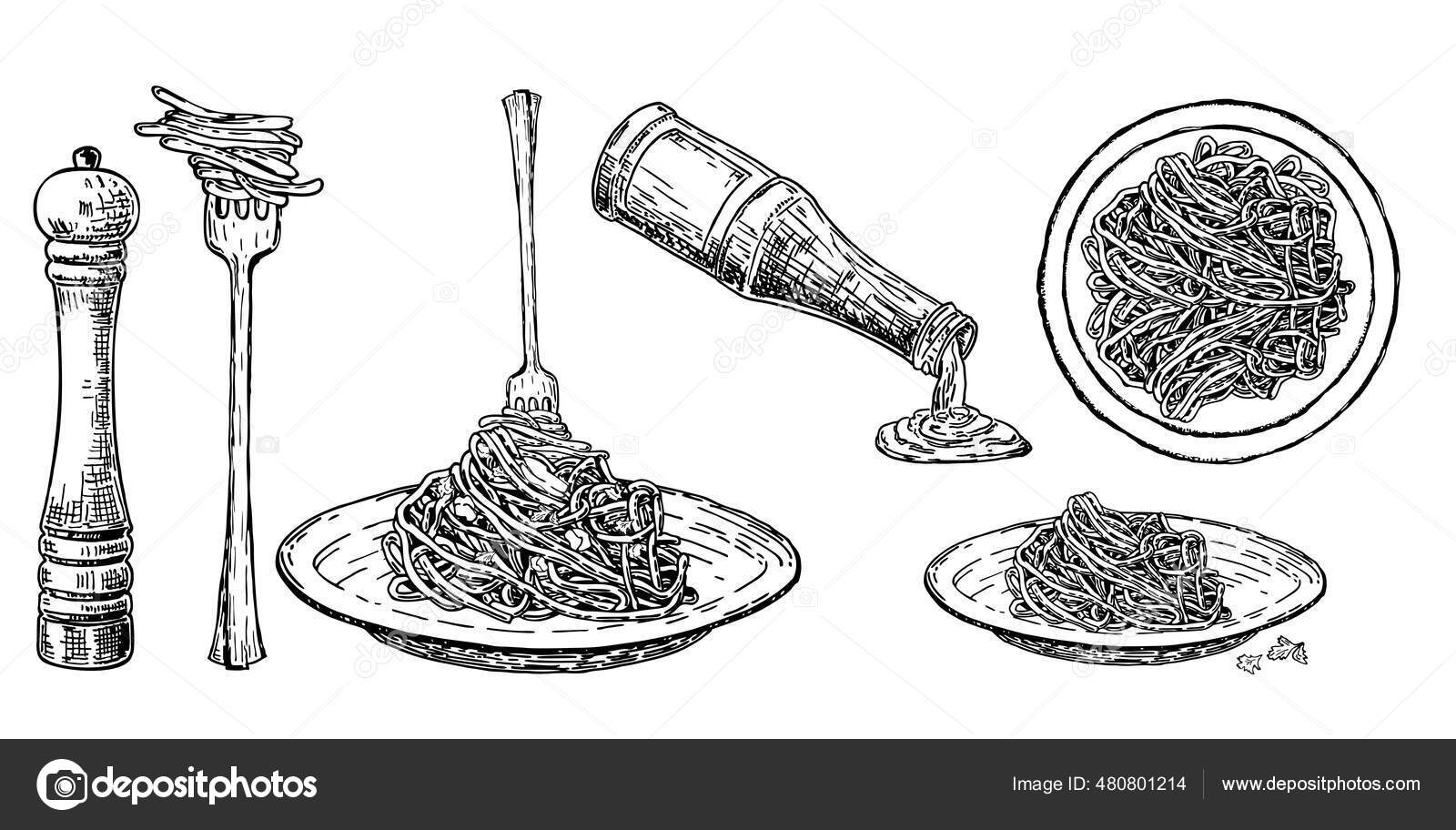 Spaghetti Illustration