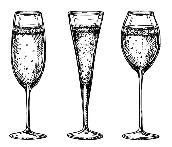Champagne Glass Drawing