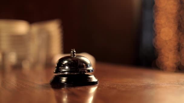 Chef Calling Waiter Using Service Bell — Stock Video © perevalovalexey ...