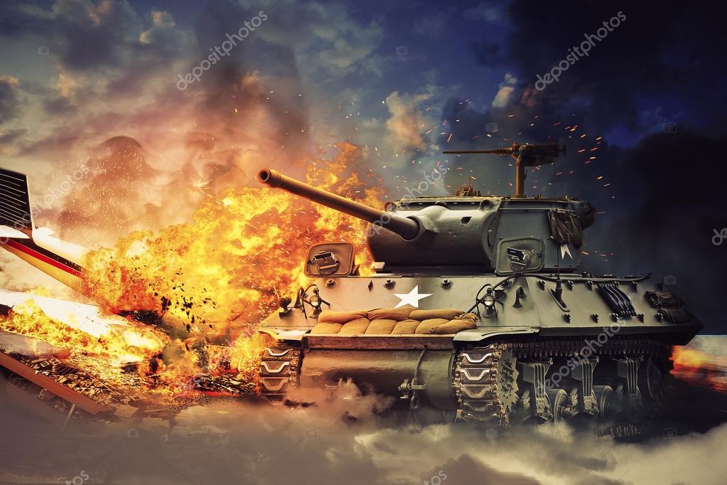 The tank exploded in an airplane Stock Illustration by ©Dechik #78456700