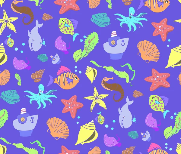 Undersea world. Seamless pattern Stock Vector Image by ©Dechik #86730100