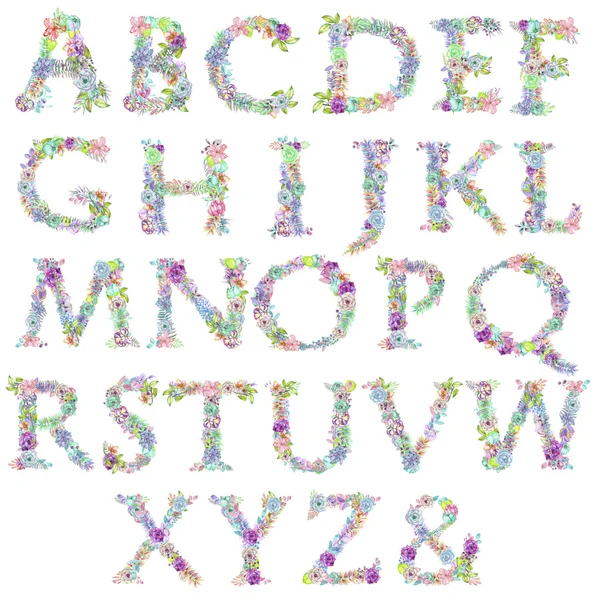 Watercolor alphabet Stock Photos, Royalty Free Watercolor alphabet ...