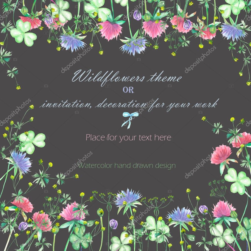 Background, invitation card, template postcard with the yellow ...