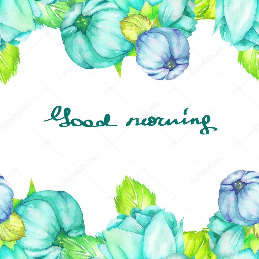 Borde De Invitación En Blanco Turquesa