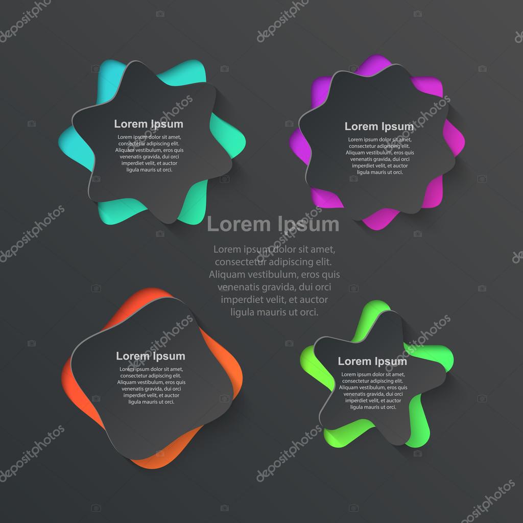 Vector modern star banners background. Abstract 3D digital illustration ...