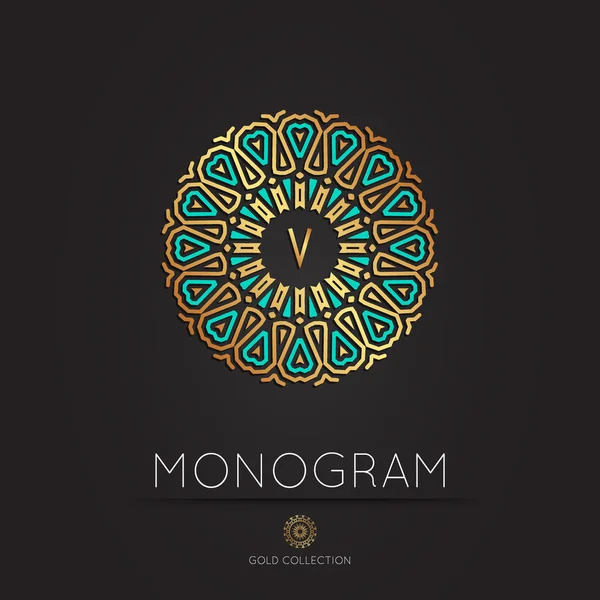 Modern monogram, logo vector template. — Stock Vector © soykinakv ...