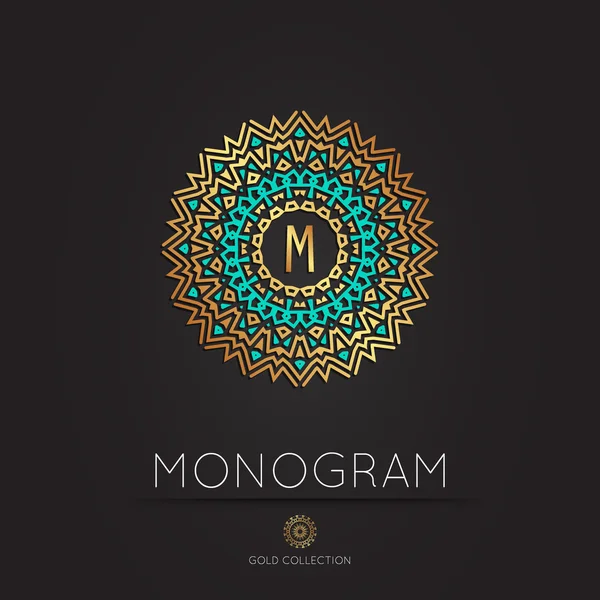 Modern monogram, logo vector template. — Stock Vector © soykinakv ...