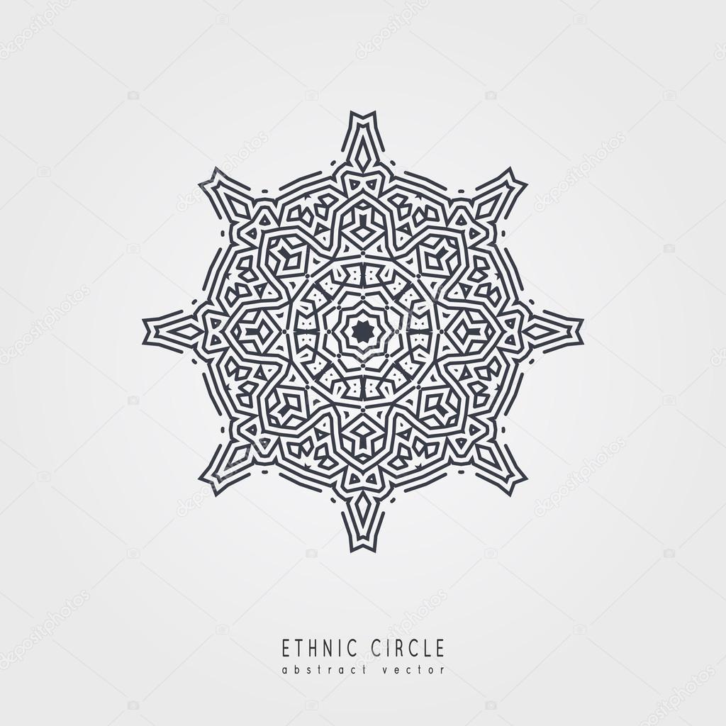 Ethnic mystical pattern with triangle and circles. Stock Vector Image ...
