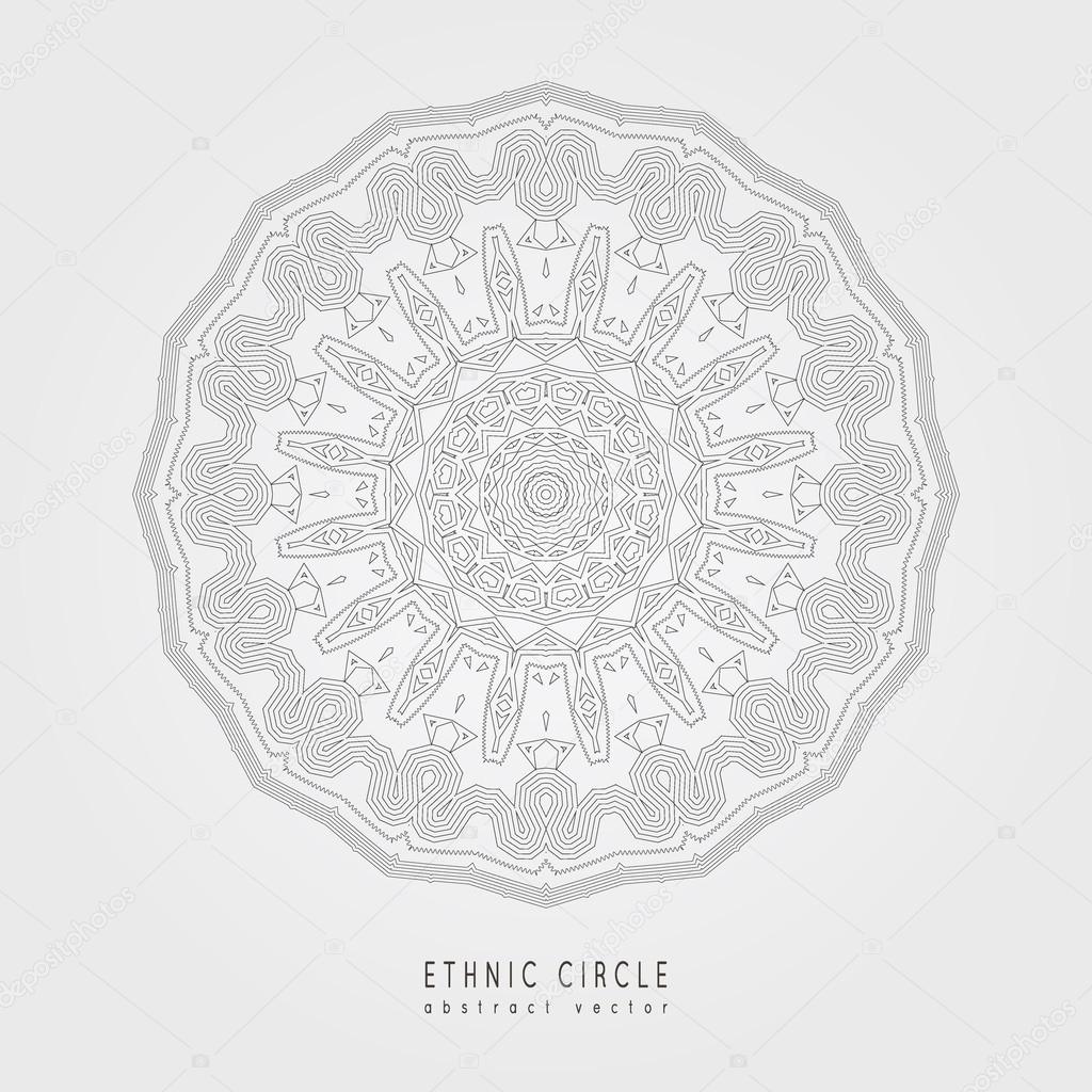 Ethnic mystical pattern with triangle and circles. Stock Vector by ...