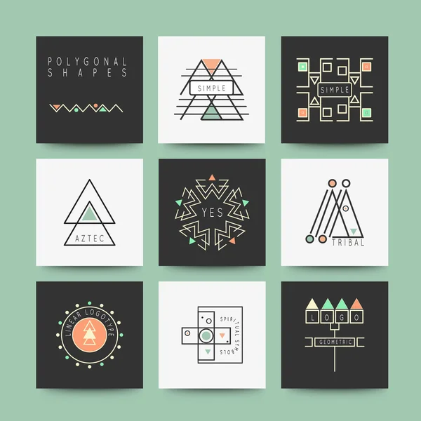 Set of minimal geometric monochrome shapes Stock Vector Image by ...