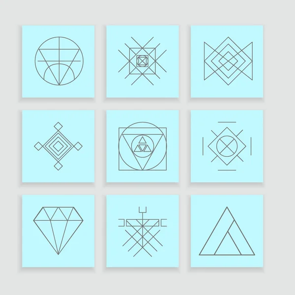 Set of geometric hipster shapes 9z72211 Stock Vector Image by ...