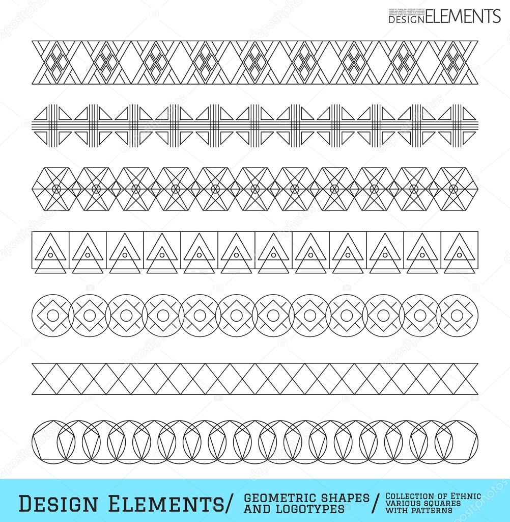 Set of geometric hipster shapes and logotypes6548885111 Stock Vector ...