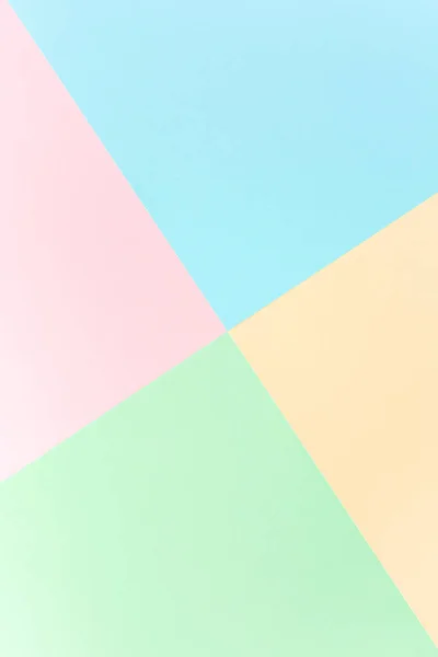 Background pastel colors: pink, yellow, blue, green. Geometric pattern ...