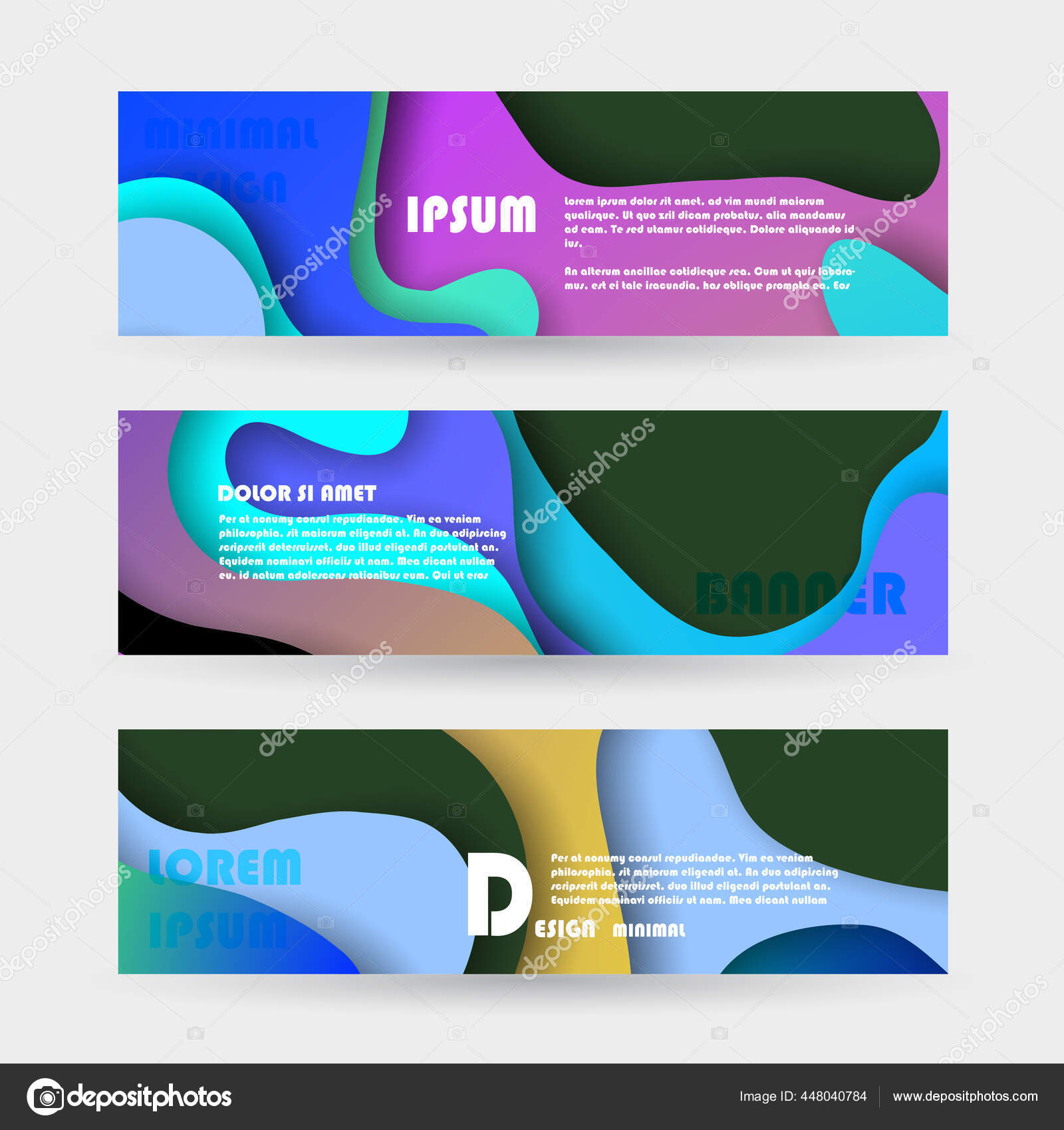 Vector Horizontal Banner Template Abstract Design Stock Vector by ... Vector Horizontal Banner Template Abstract Design Stock Vector by ...