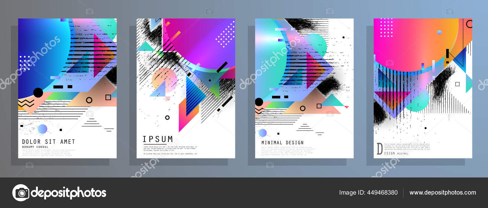 Covers Minimal Design Abstract Backgrounds Vector Frame Text Stock ...