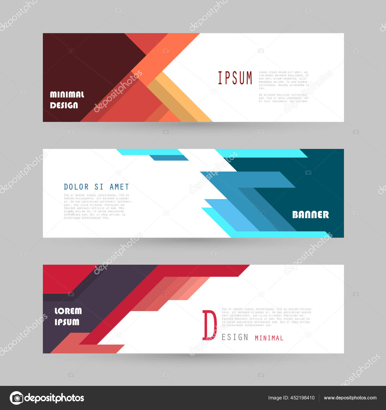 Vector Horizontal Banner Template Abstract Design Stock Vector by ... Vector Horizontal Banner Template Abstract Design Stock Vector by ...