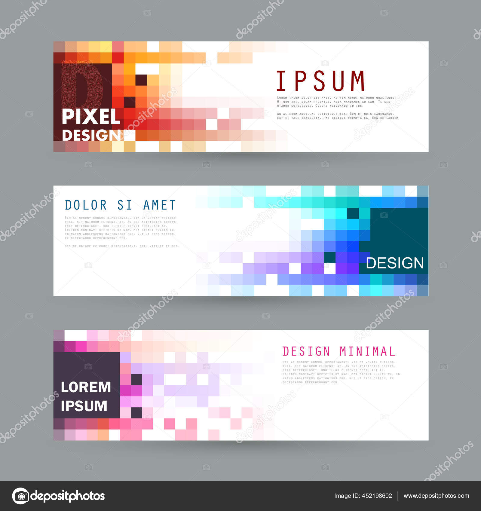 Vector Horizontal Banner Template Abstract Design Stock Vector by ... Vector Horizontal Banner Template Abstract Design Stock Vector by ...