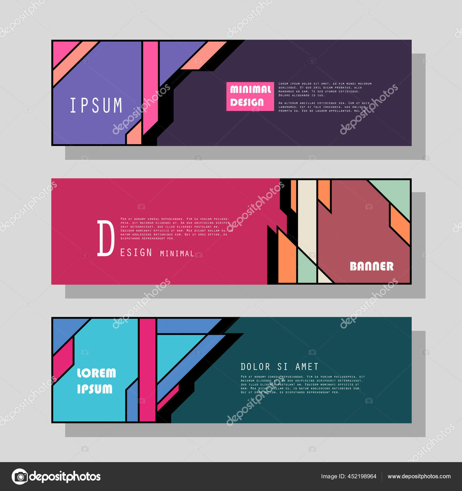 Vector Horizontal Banner Template Abstract Design Stock Vector by ... Vector Horizontal Banner Template Abstract Design Stock Vector by ...
