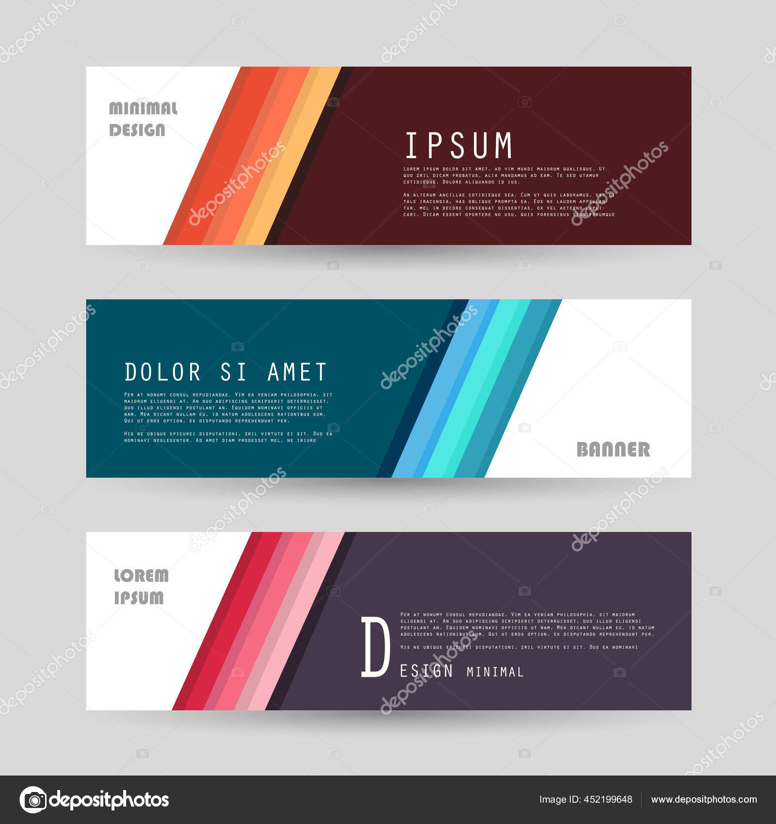 Vector Horizontal Banner Template Abstract Design Stock Vector by ... Vector Horizontal Banner Template Abstract Design Stock Vector by ...