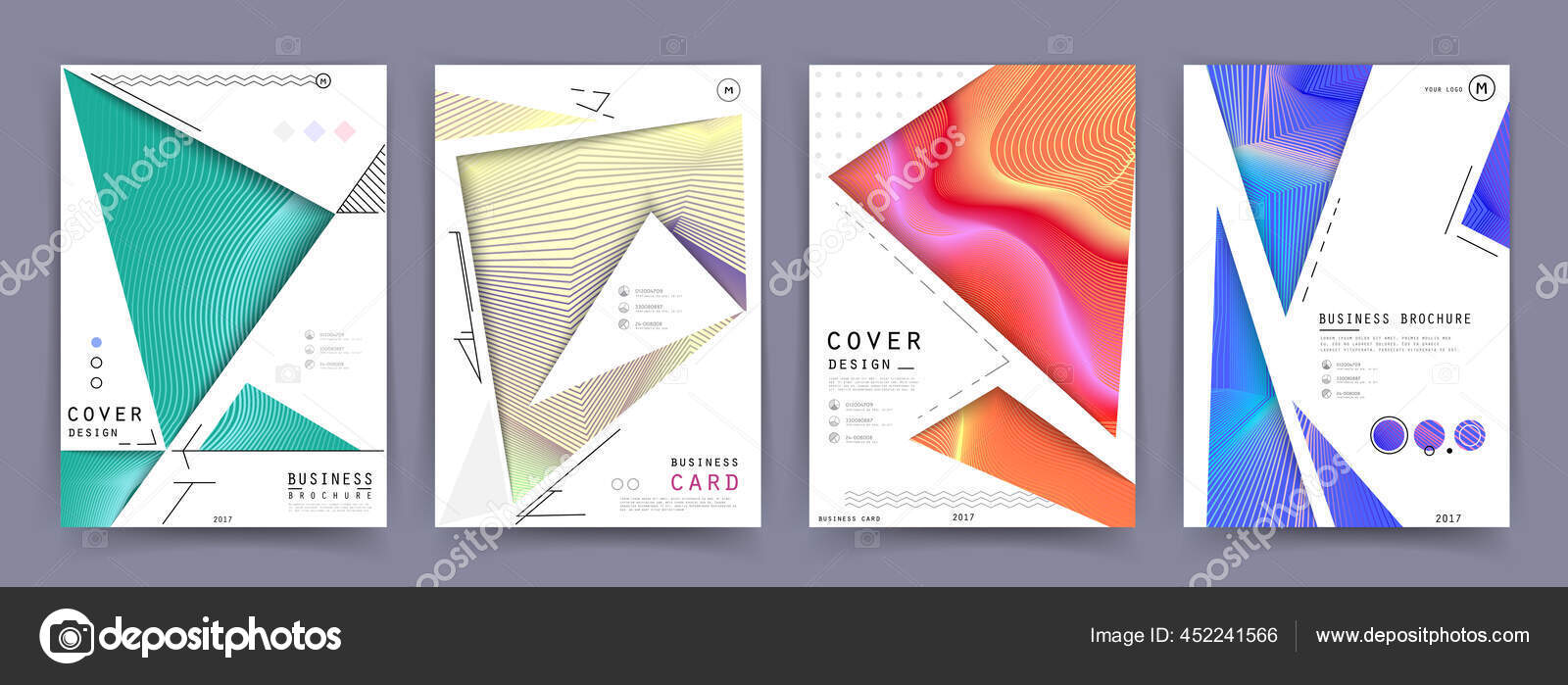 Colorful Abstract Design Minimal Geometric Pattern Gradients ...