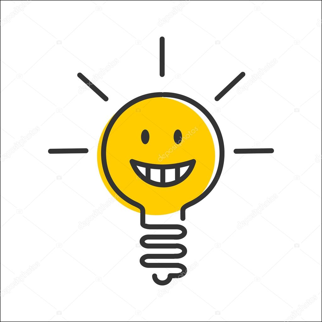 Light Bulb Smiley Face
