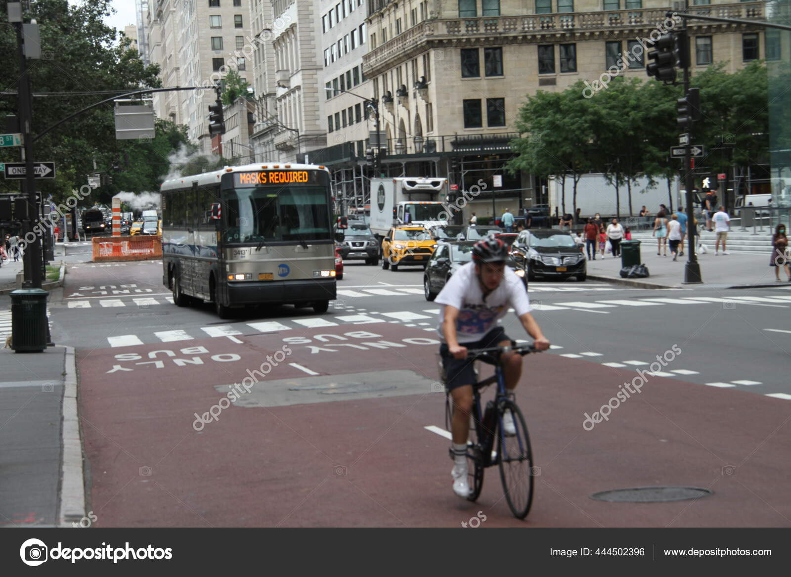 New Mta Return Bus Fare Collection Front Door Entrance Today — Stock ...