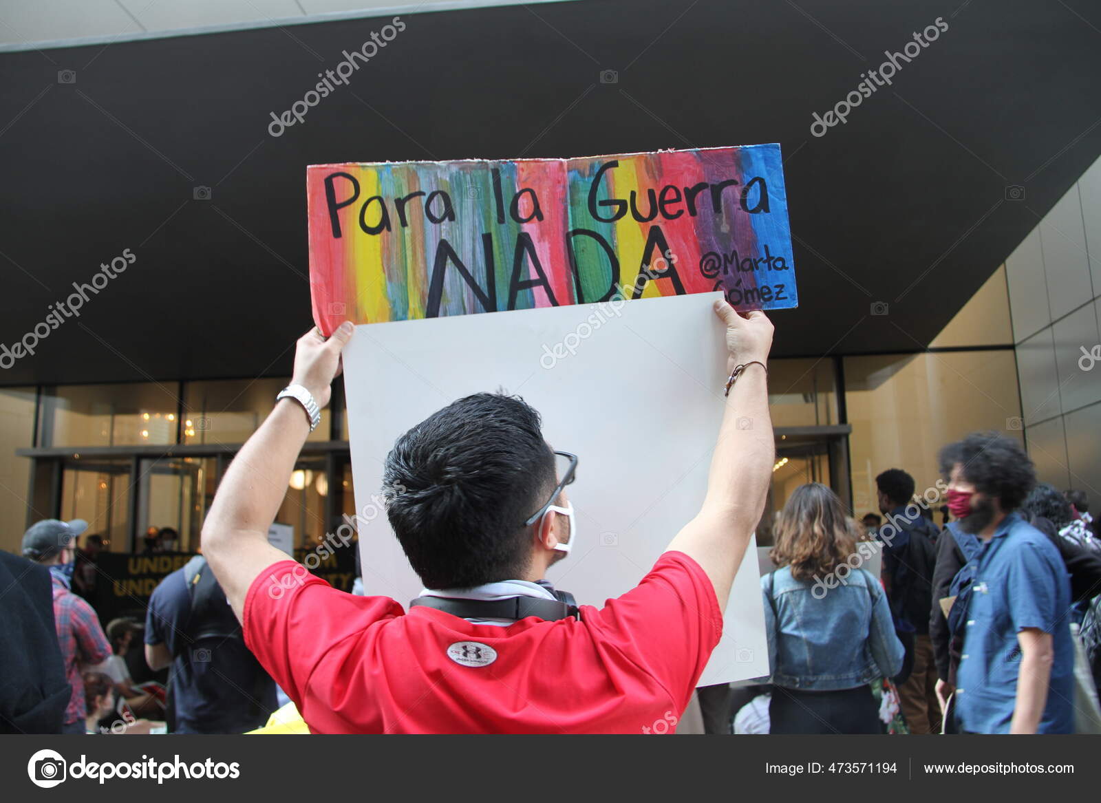 Free Palestine Protest Front Moma New York May 2021 New — Stock ...