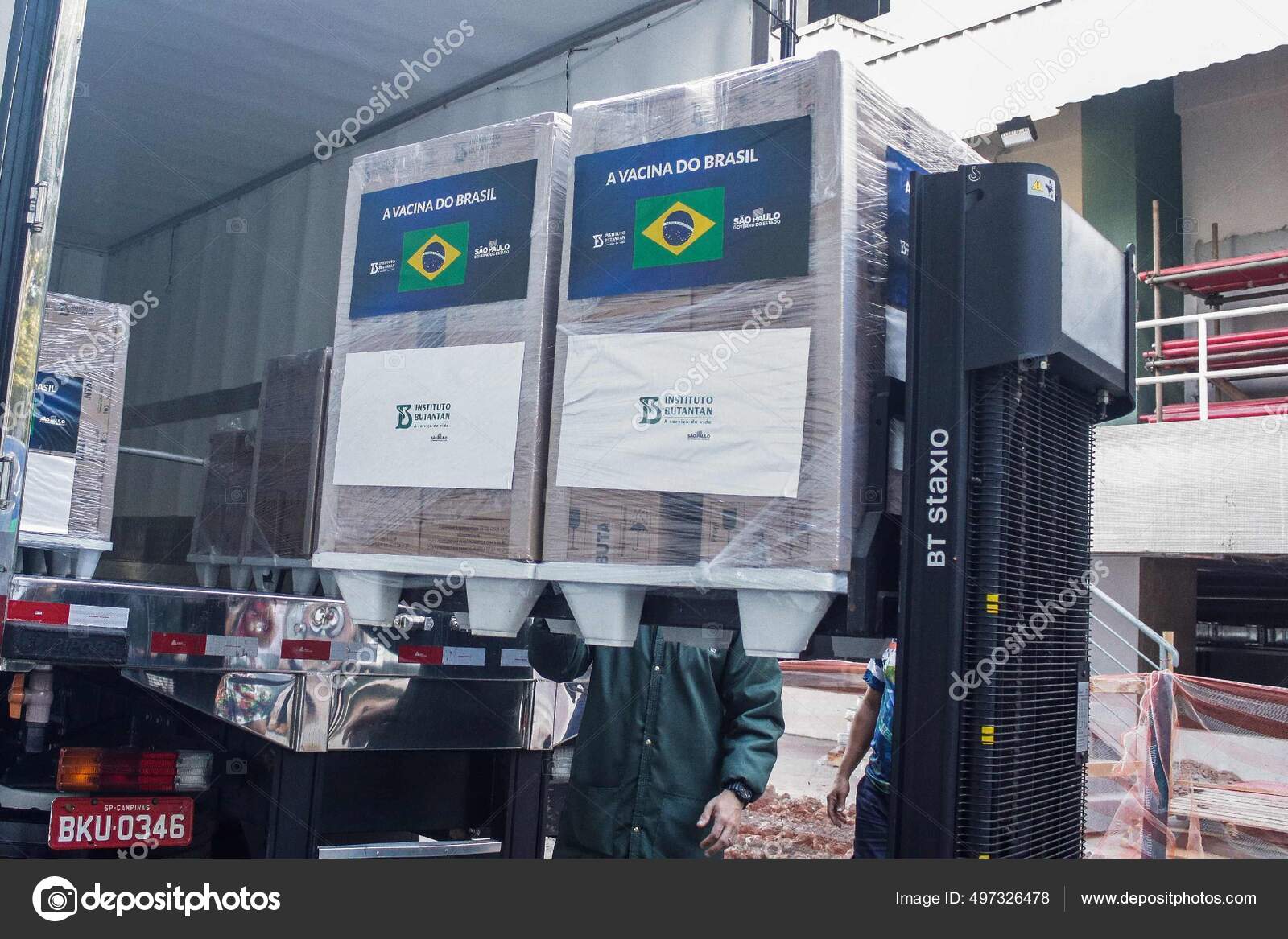 New Batch Coronavac Butantan Institute August 2021 Sao Paulo Brazil ...