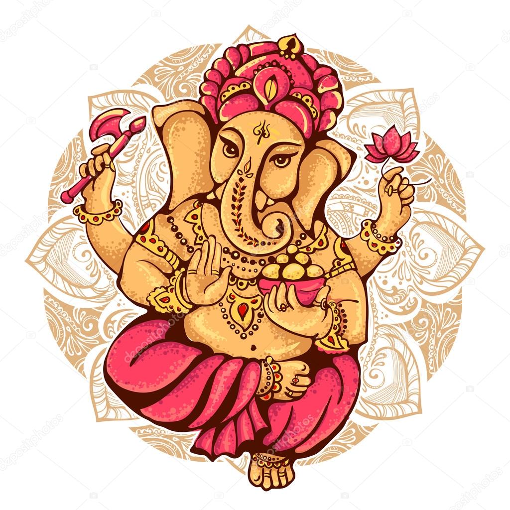God Ganesha 9 — Stock Vector © YulianaS #101260970