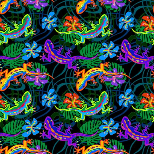 Seamless pattern Lizard — Stock Vector © YulianaS #91082568
