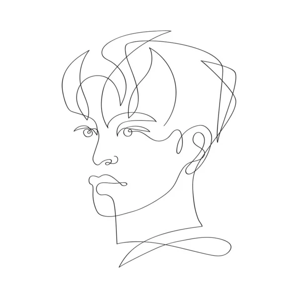 Portrait of man one line drawing Stock Vector Image by ©YulianaS #289847728