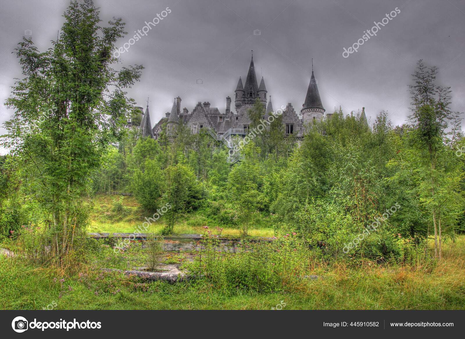 Abandoned Castle Belgium Celles Miranda Castle Noisy Castle — Stock ...