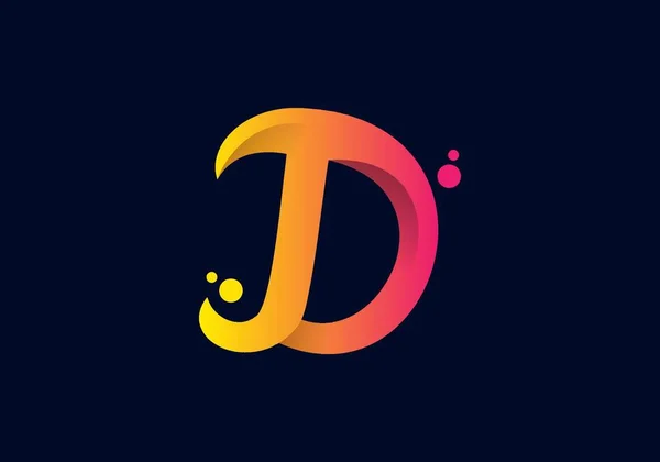 Letra d colorido imágenes de stock de arte vectorial | Depositphotos