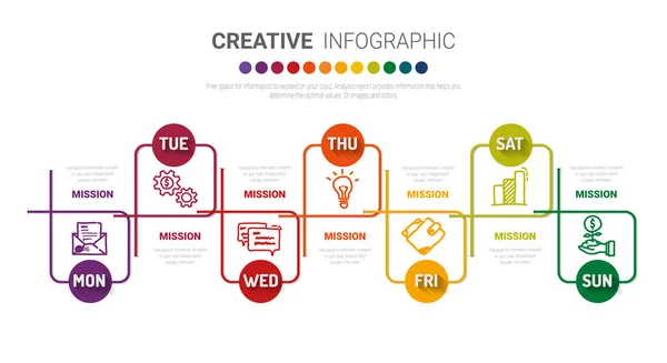Timeline Design Template Label Vector Can Used Workflow Layout Stock ...
