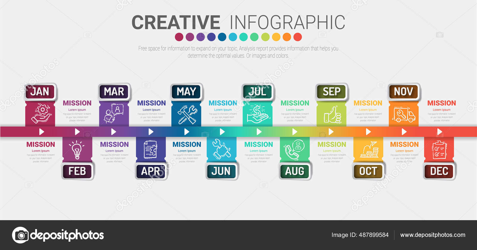 Year Timeline Infographics Design Vector Presentation Business Can Used ...