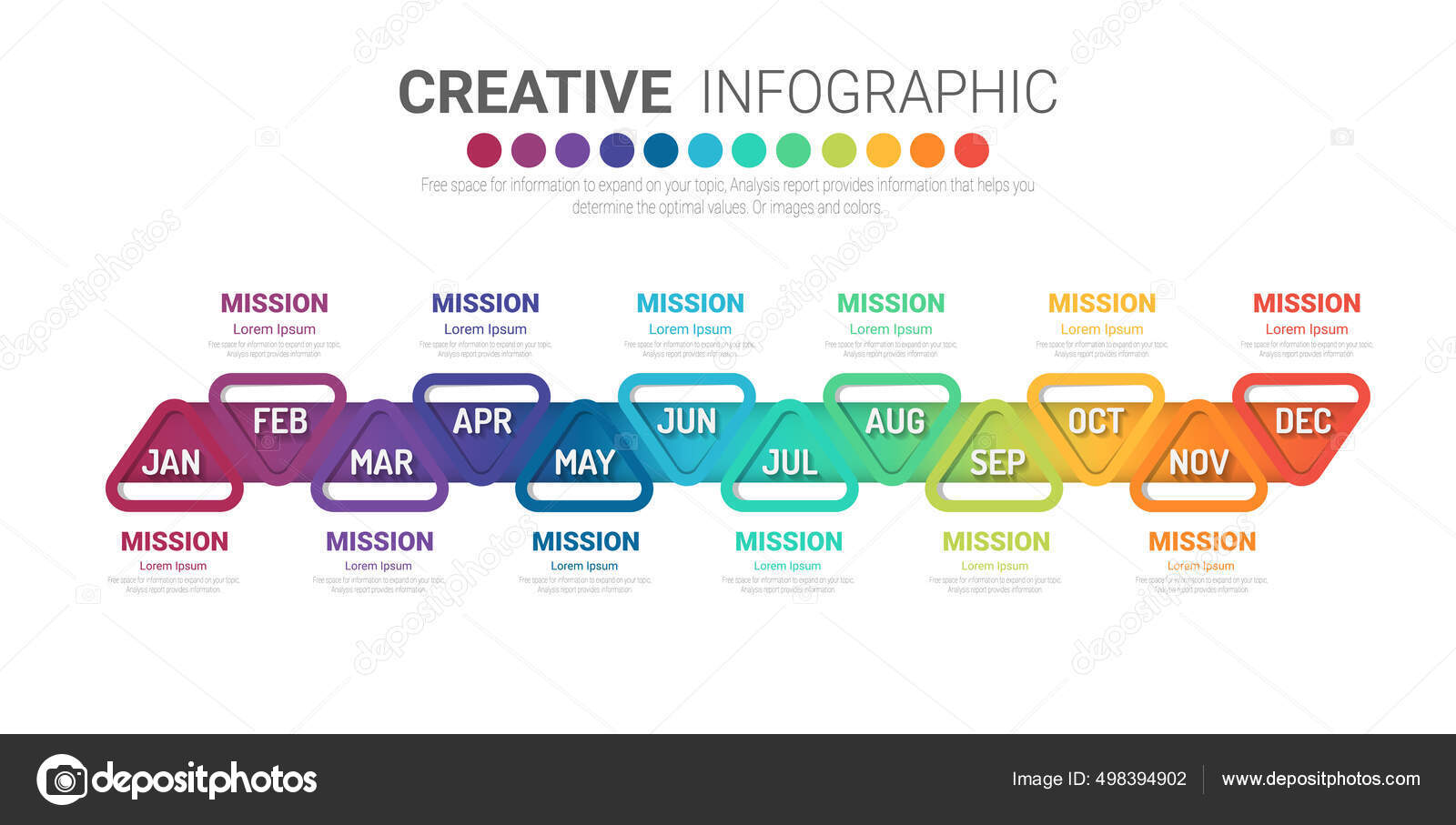 Timeline Presentation Months Year Timeline Infographics Design Vector ...