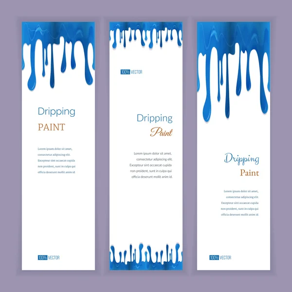 Set of banners with dripping paint — Stock Vector © Sunshine_Art #109328228