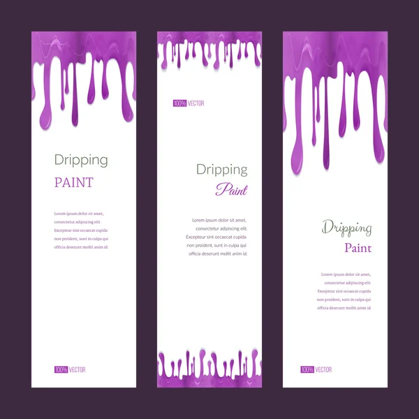 Set of banners with dripping paint — Stock Vector © Sunshine_Art #109328228