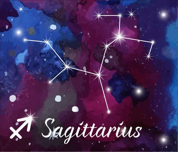 Zodiac sign on watercolor galaxy texture Stock Vector Image by ...