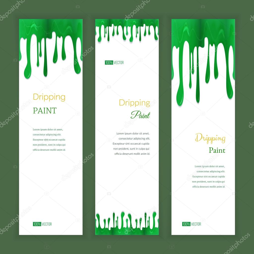 Set of banners with dripping paint — Stock Vector © Sunshine_Art #109328228