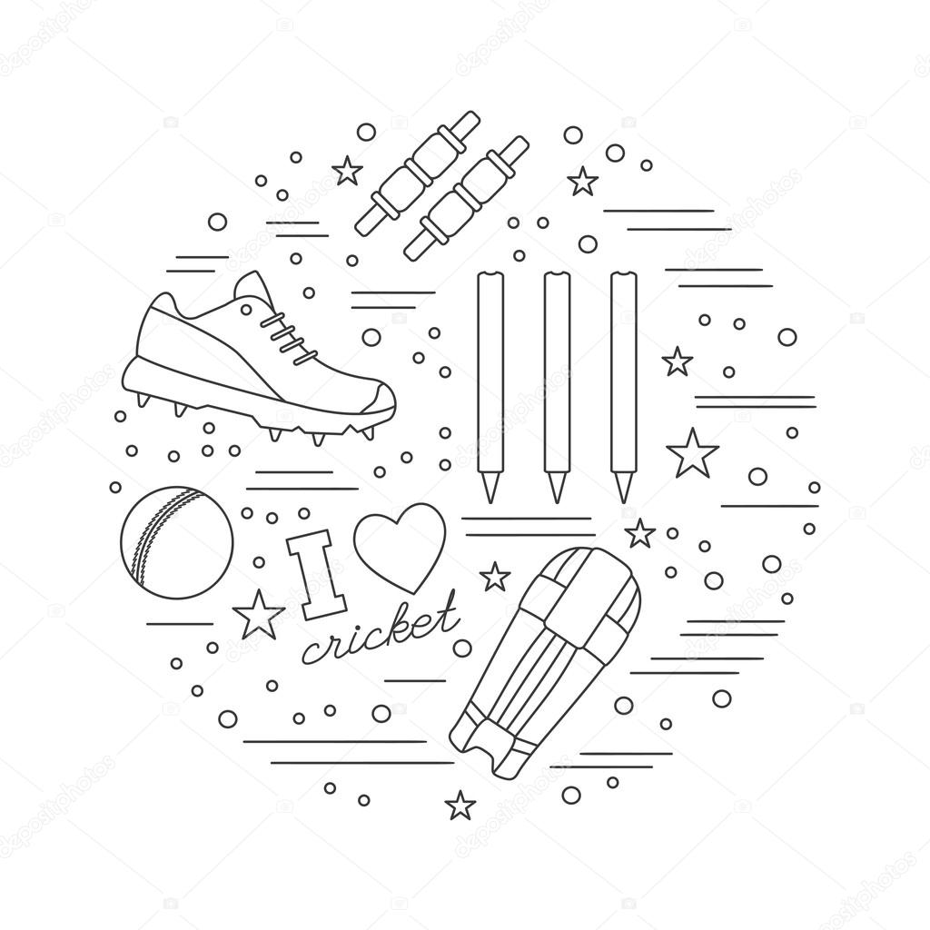 Cricket sport game graphic design concept Stock Vector Image by ...
