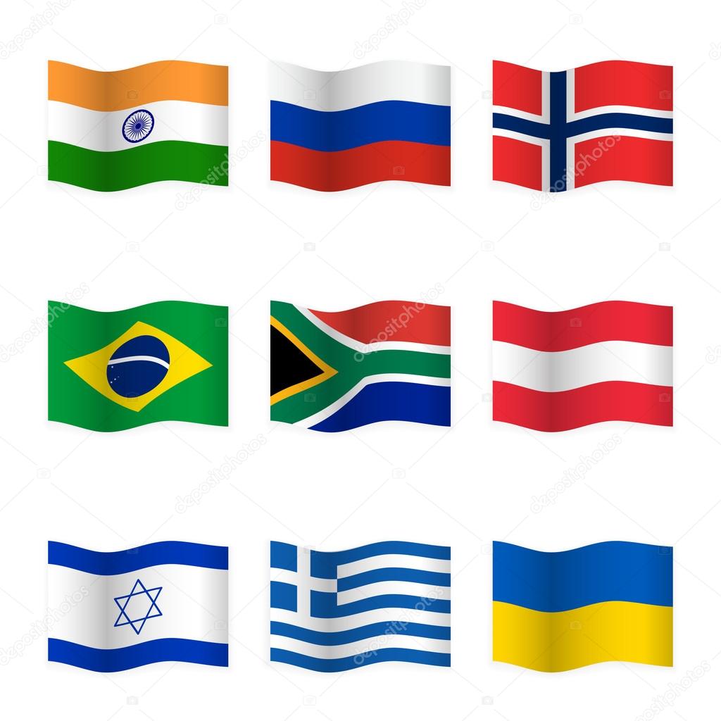 Waving flags of different countries. — Stock Photo © Sunshine_Art #82355148