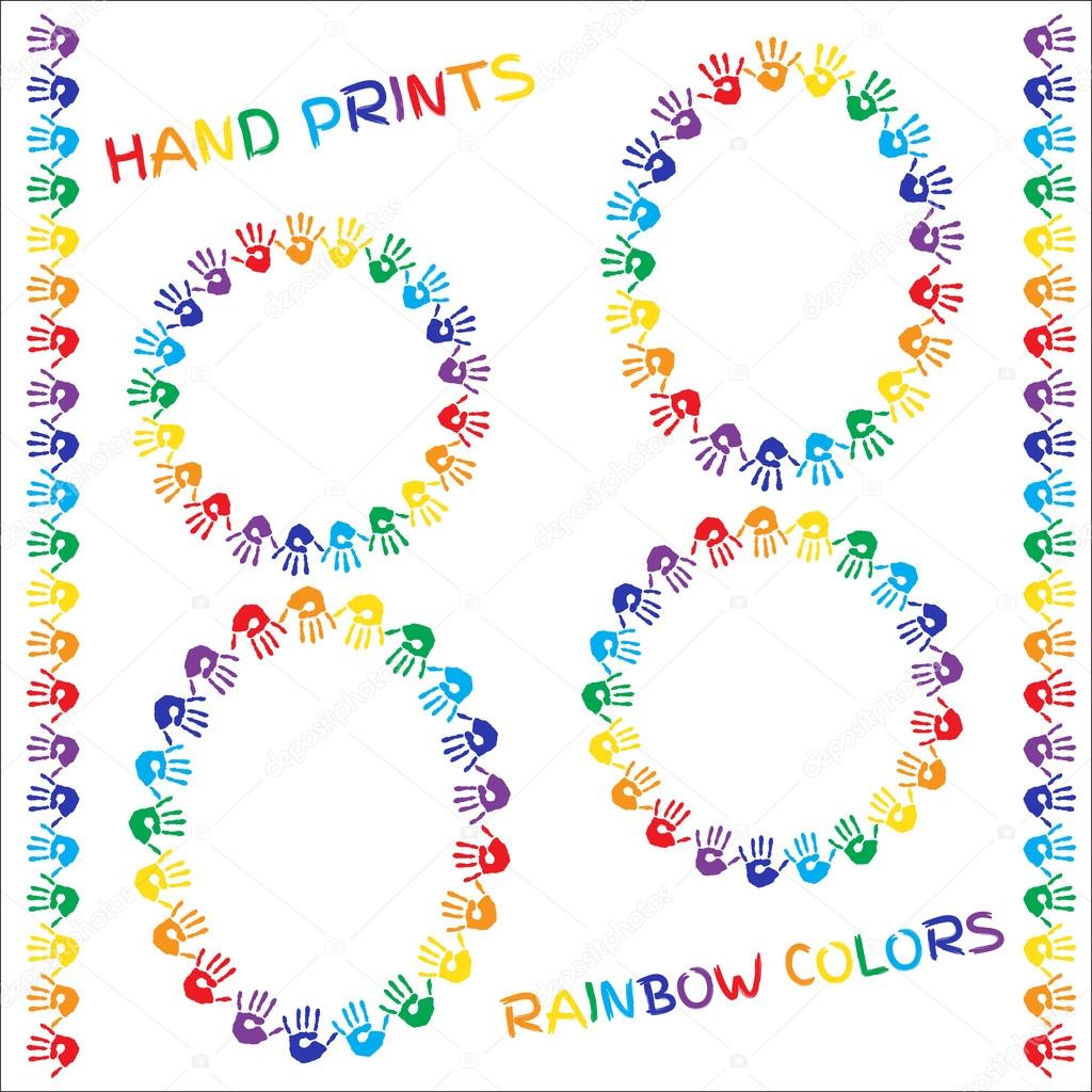 Rainbow Hand prints Stock Vector Image by ©Sunshine_Art #89112980