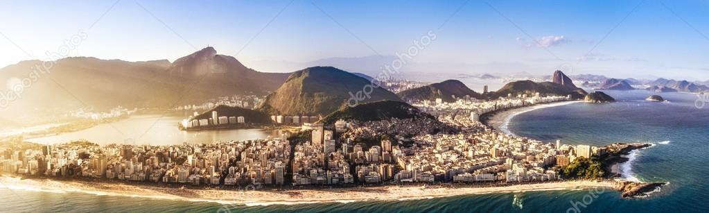 Rio de janeiro Panoramic view of Ipanema beach Stock Photo by ©rodopho ...