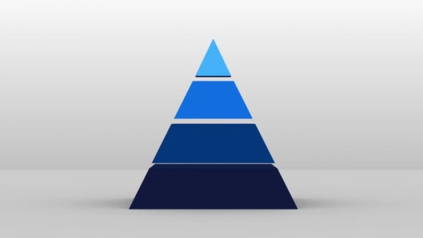3D Pyramid shape with four layers, vector Infographic(included alpha ...