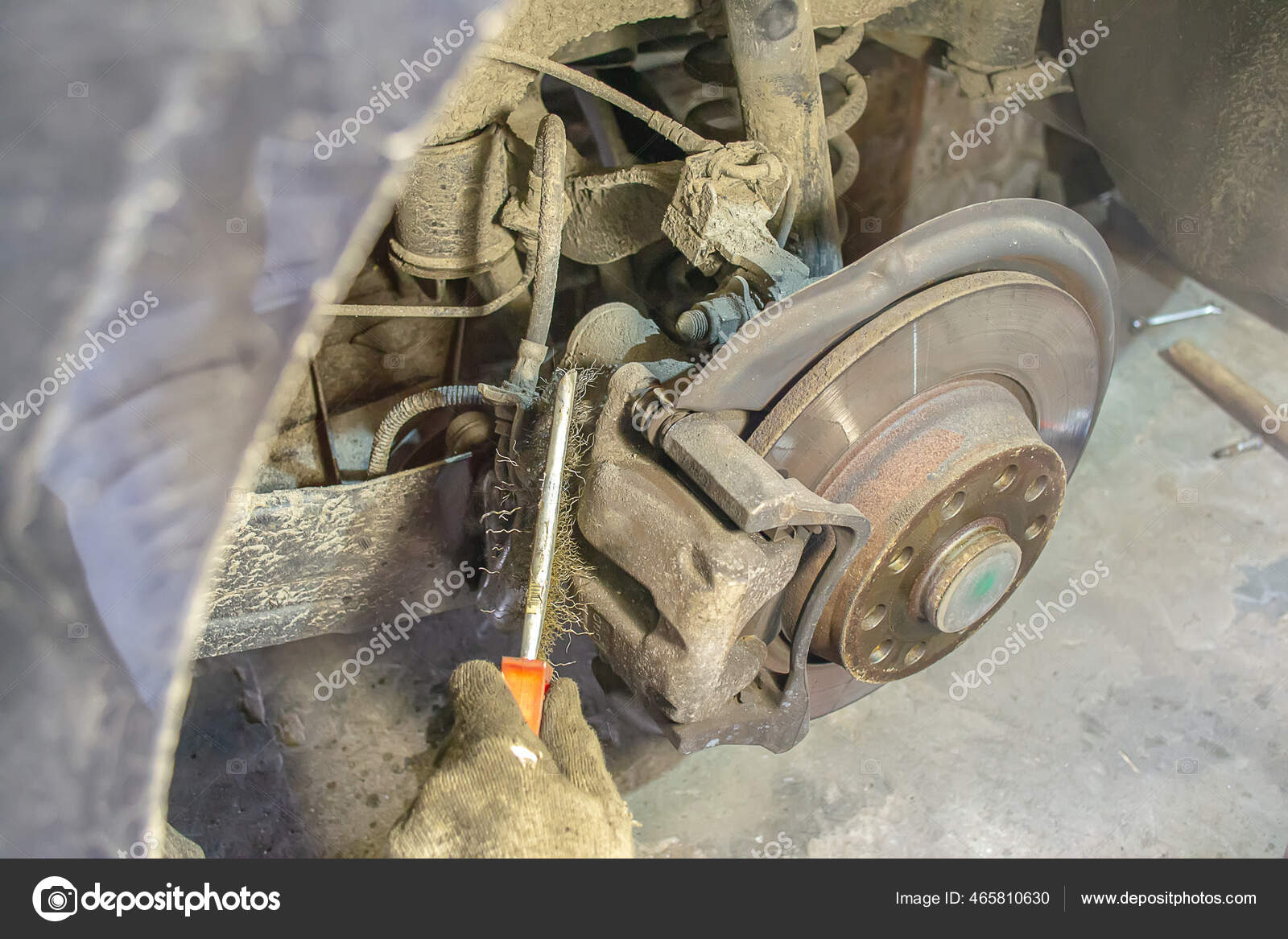 Car Chassis Repair Selective — Stock Photo © solovei23@ukr.net #465810630